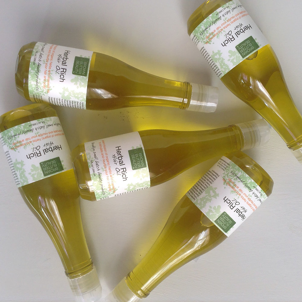 Herbal Hair Oil + Why I Made It + How to use it – BrownButterBeauty