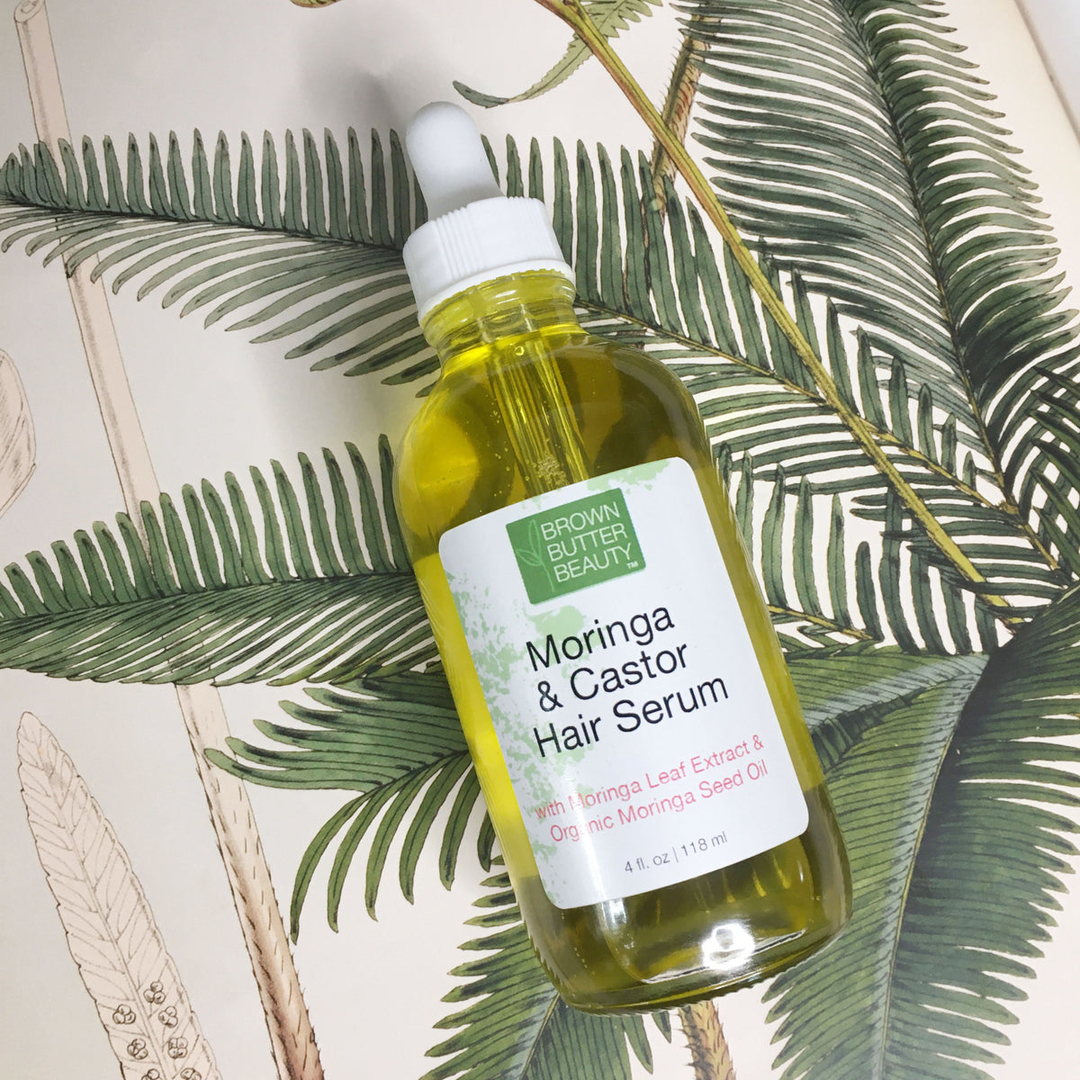 Moringa + Castor Oil Softening Hair Serum - 4oz – BrownButterBeauty