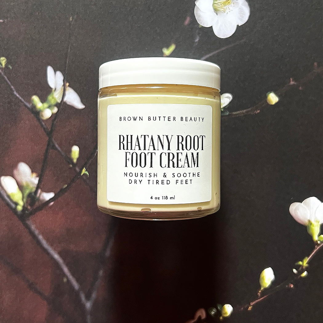 Natural Foot Cream with Rhatany Root – BrownButterBeauty